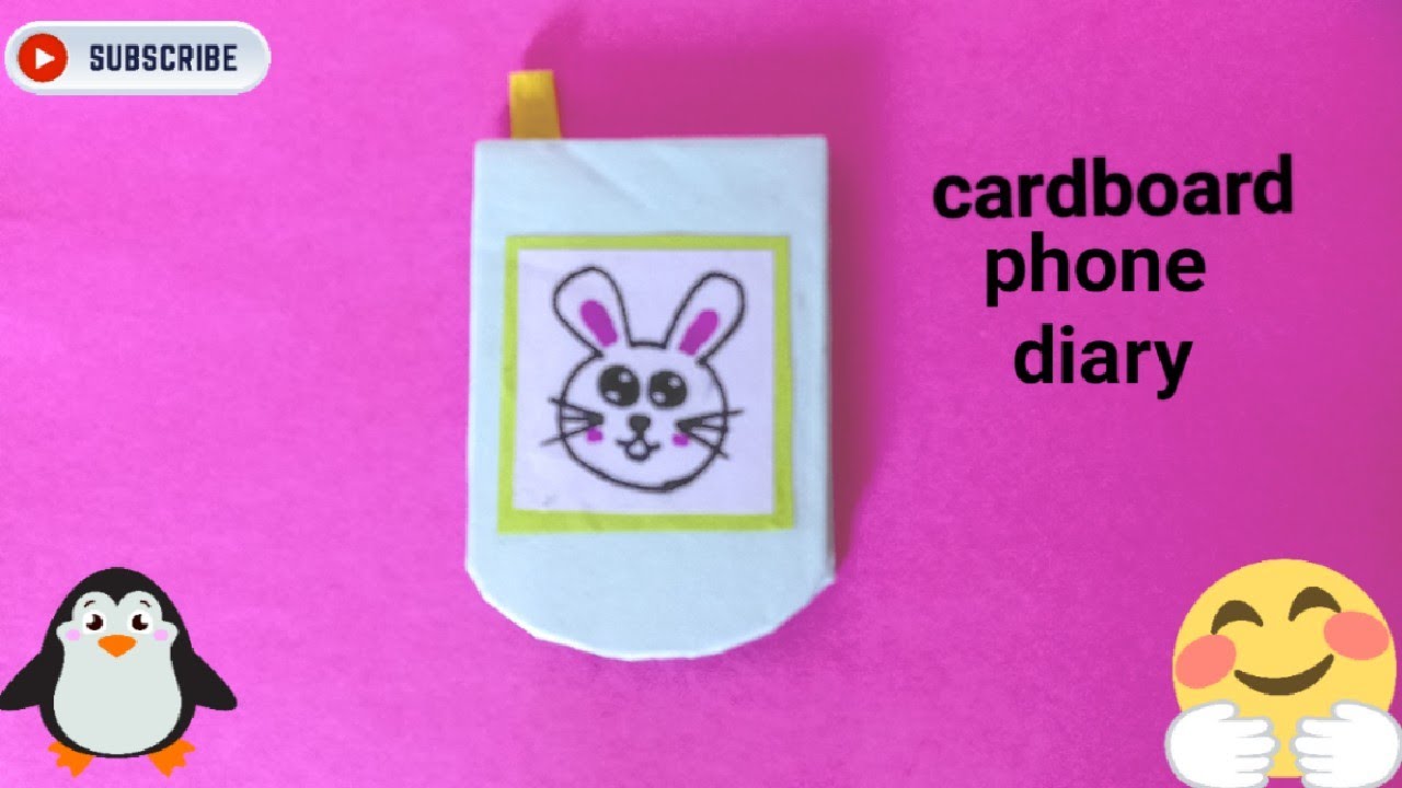 How to make paper phone diary/diy cardboard phone diary/easy paper ...