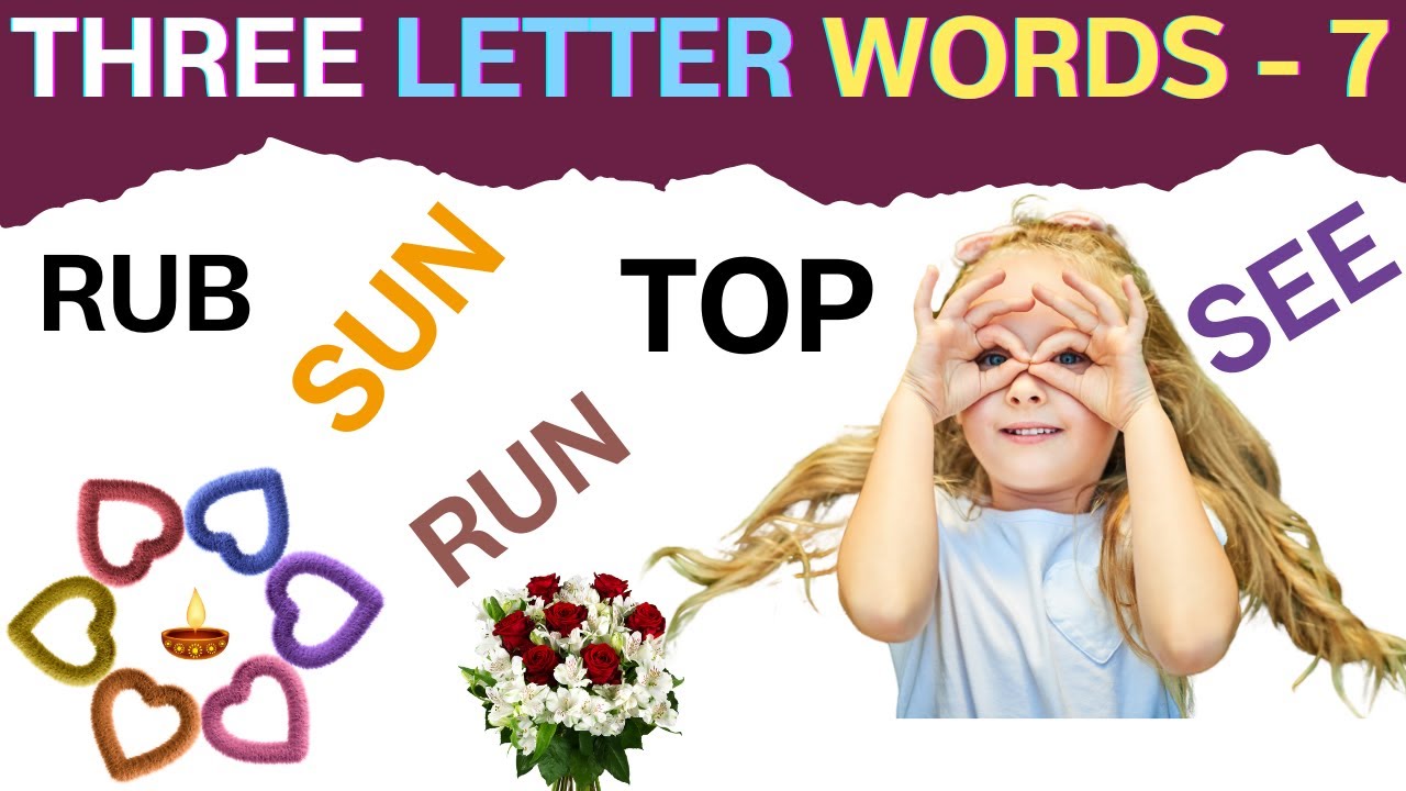 Three letter words in English | With Simple example | BUSH Papa & Bro ...