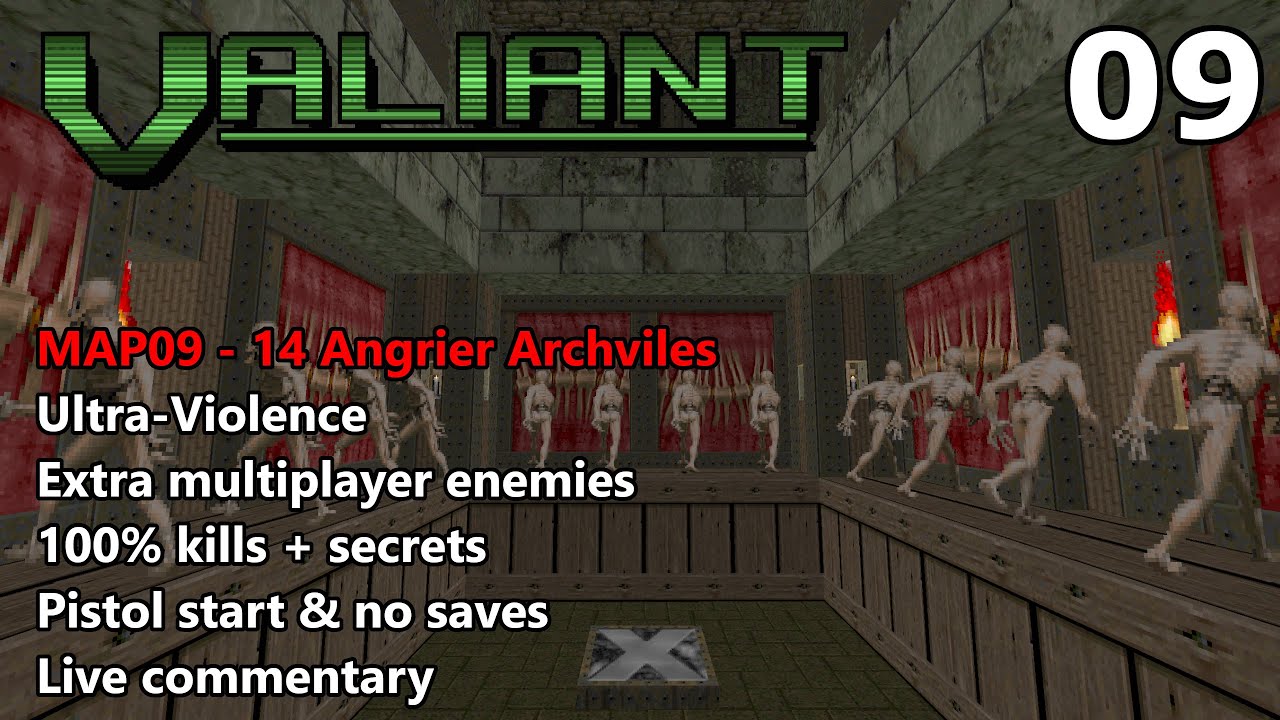 Doom II: Valiant - MAP09 (14 Angrier Archviles) - Blind Ultra-Violence ...