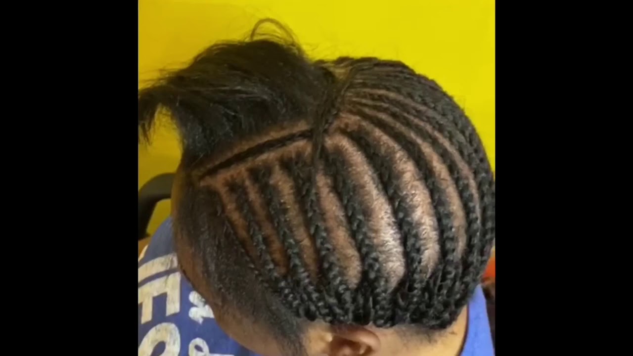 Center part sew-in - YouTube