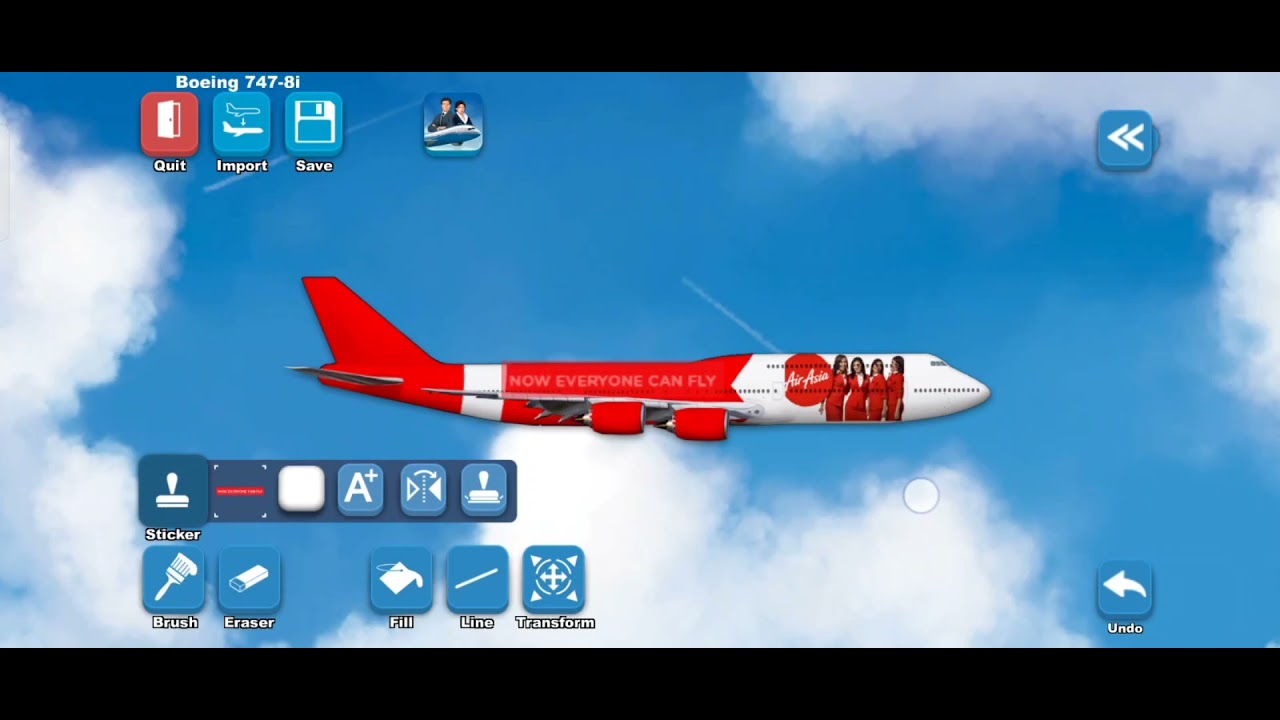 AirAsia Boeing 747-8i [airlines painter] #Airasia - YouTube
