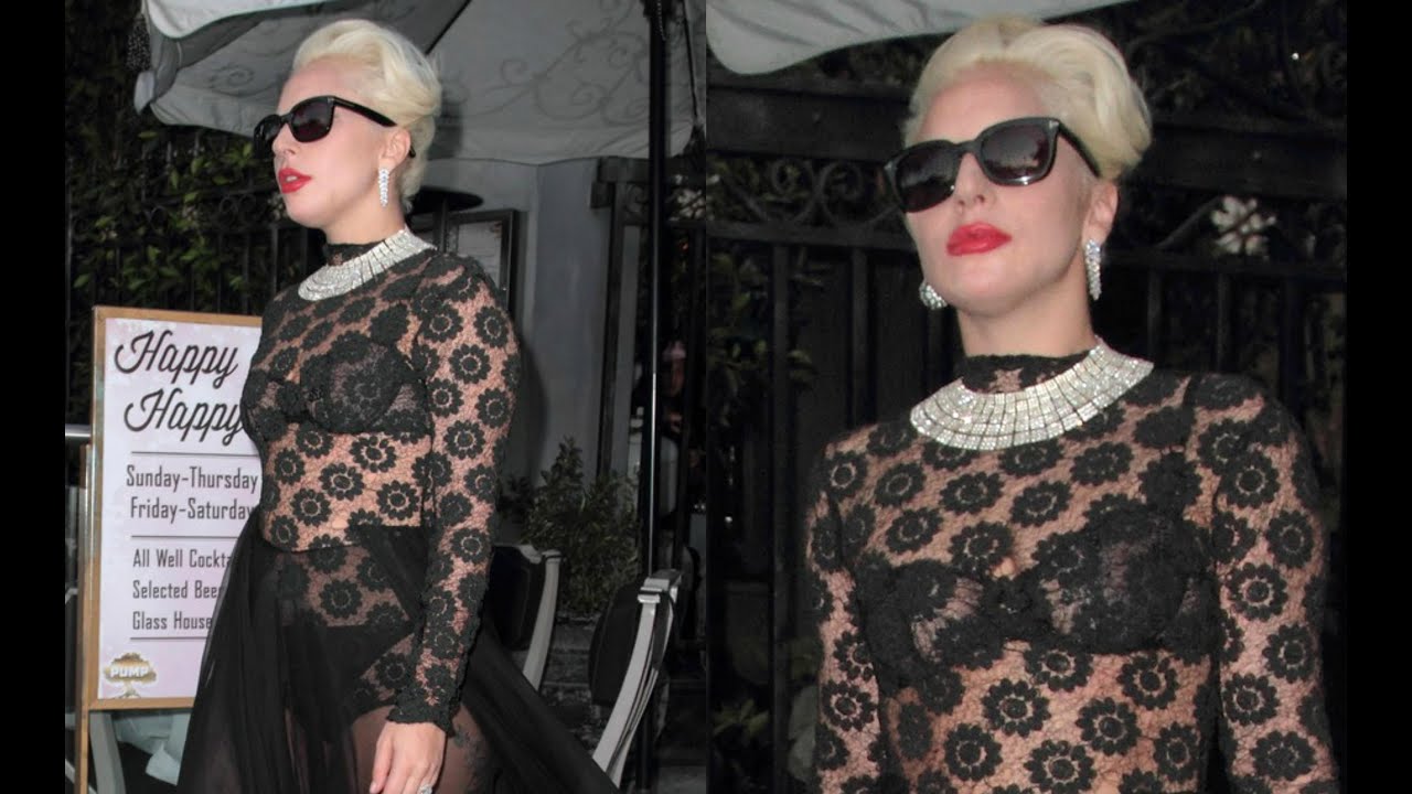 Lady Gaga Flaunts Her Bra And Panty In See Through Dress Youtube