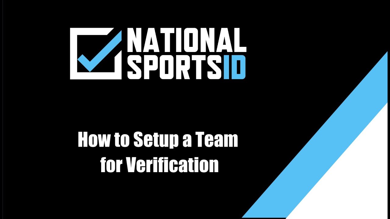 How to Set Up a Team for Verification - YouTube