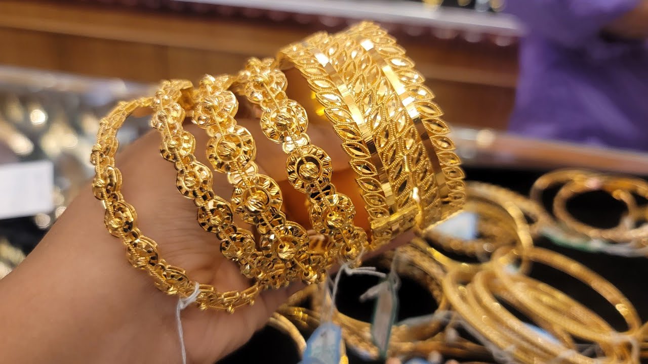 সোনার কটকা চুড়ির কালেকশন, আনন্দ জুয়েলার্স উত্তরা/gold bangles - YouTube