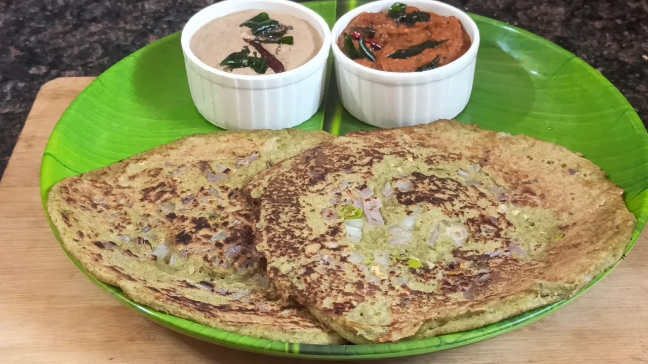 Pesarattu Recipe | How To Make Pesarattu | Moong Dal Dosa Recipe ...
