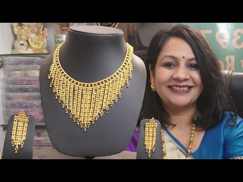 24k gold plated necklace design light weight 2gm gold polish high quality necklace gold jaise ...