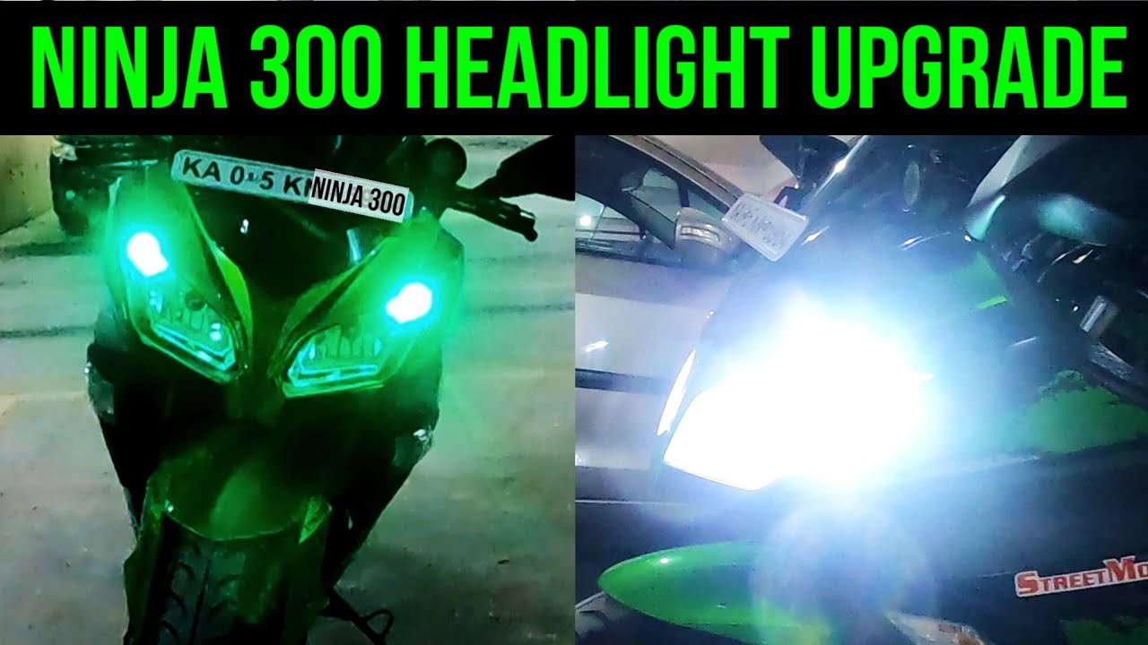 Ninja 300 Headlight Upgrade || Ninja LED Headlight || - YouTube