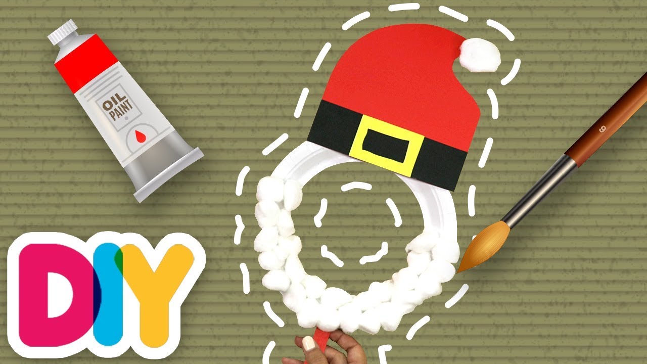 Santa Mask 🎅🏽 Paper Plate Craft | Fast-n-Easy | DIY Labs - YouTube