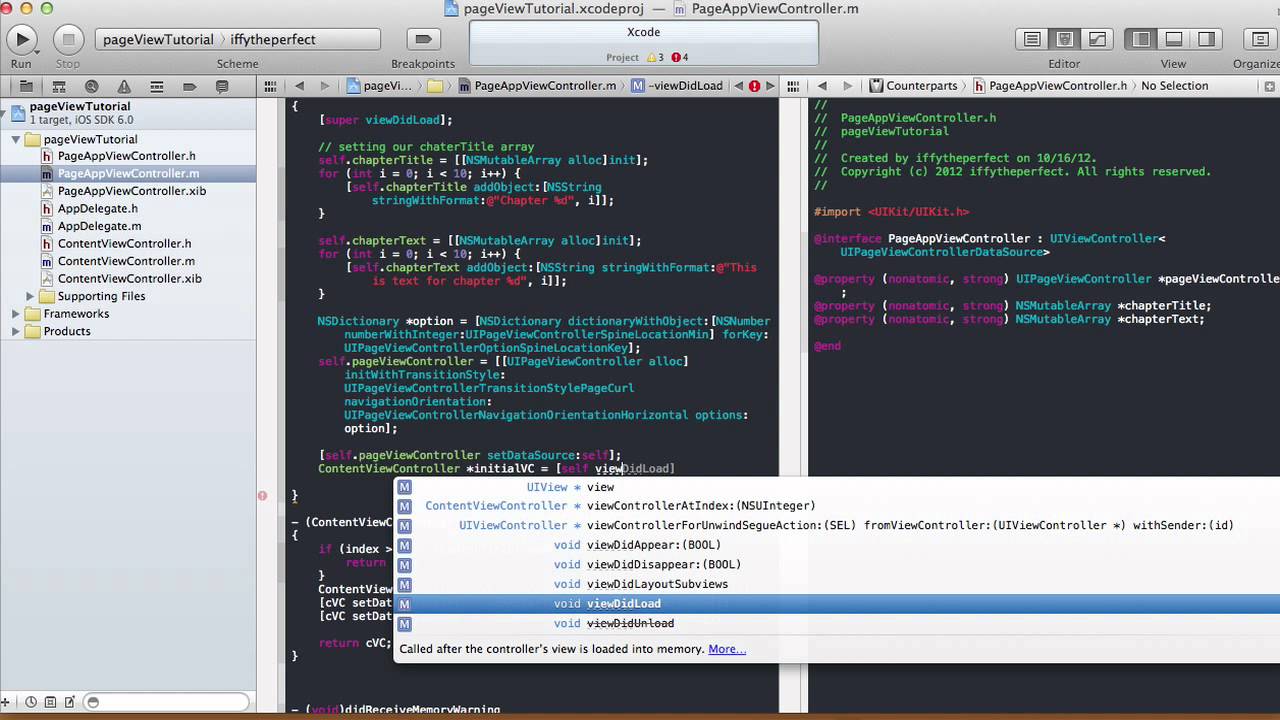 UIPageView Tutorial - Xcode 4.5.1 - YouTube