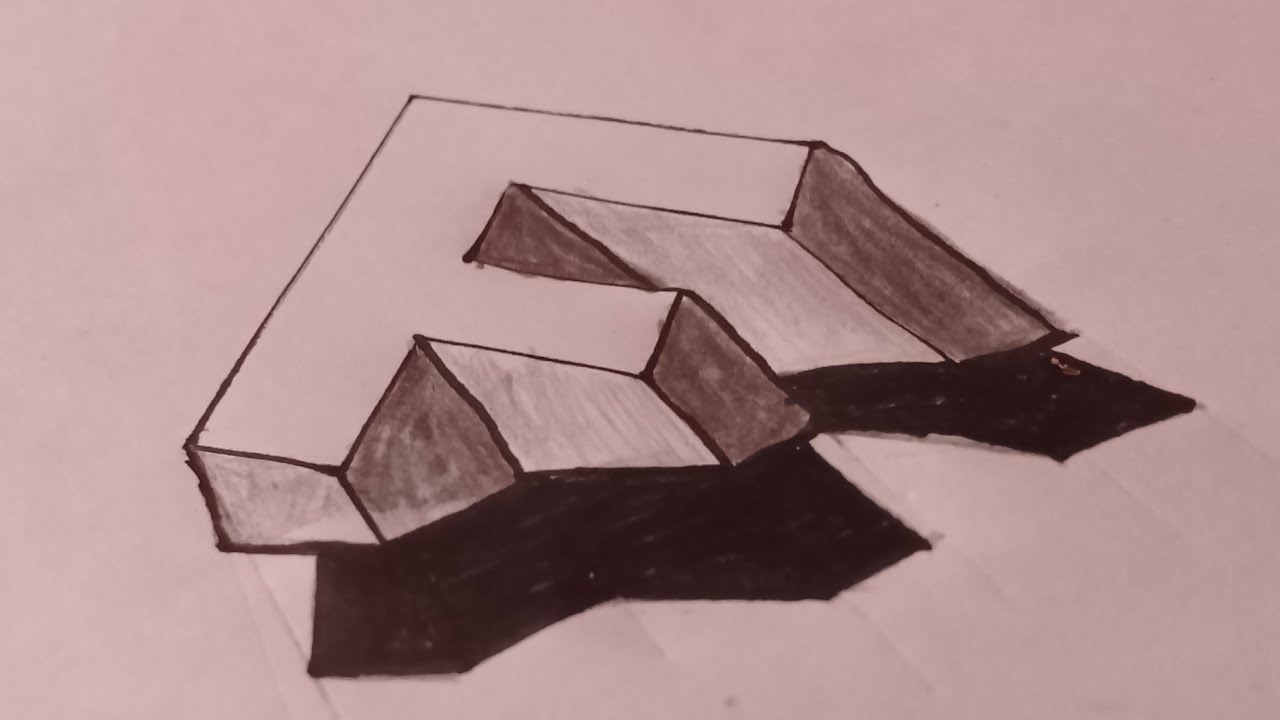 3D 'F' Letter Drawing// 3D very easy drawing// ABCD JAMIR ART// - YouTube