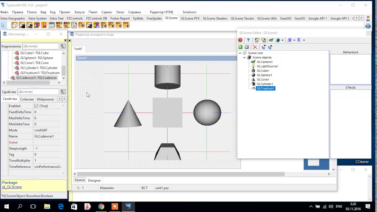 Урок 2. Примитивное движение объектов в GLScene. - YouTube