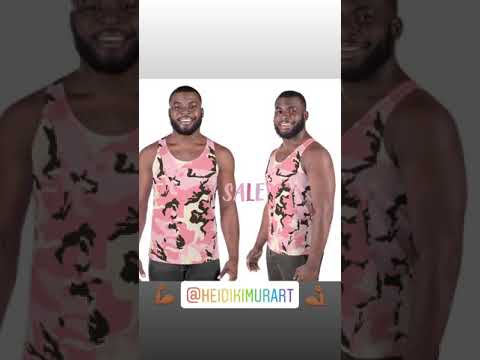 Cool pink camp tank top for men
