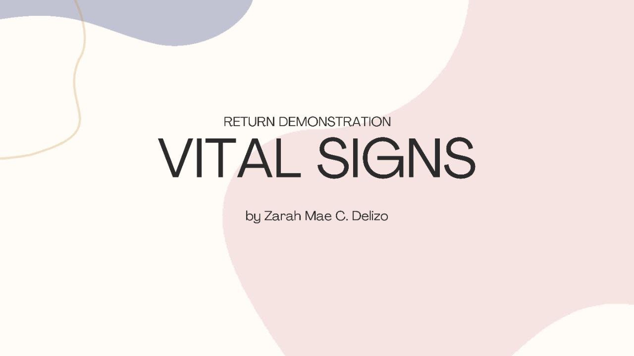 Return Demonstration on Vital Signs - YouTube