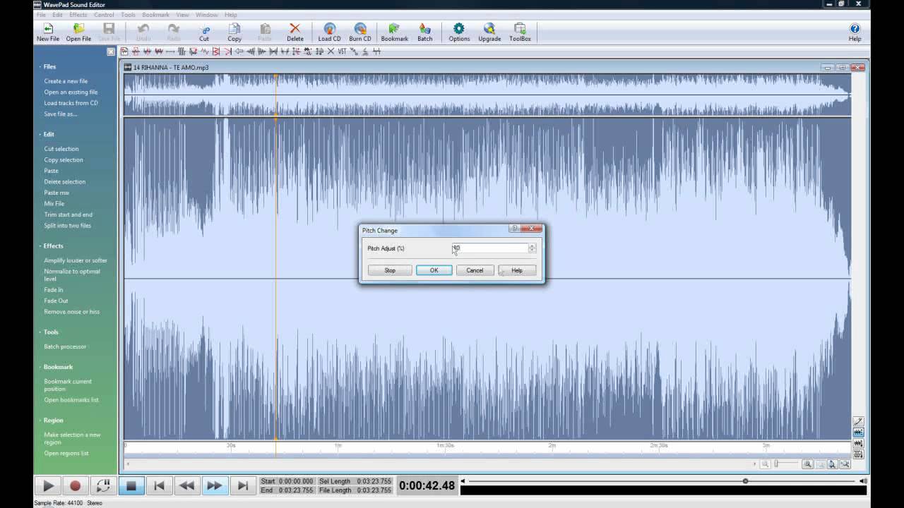 how to use wavepad voice changer - YouTube