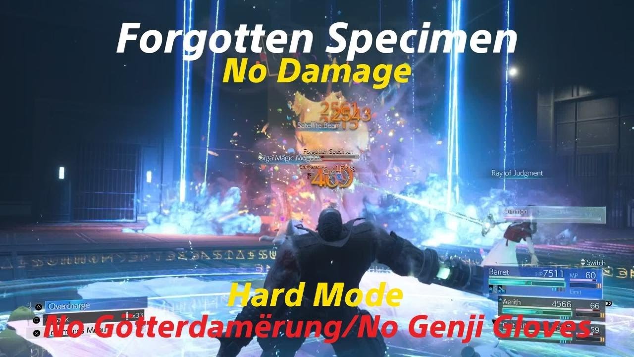 FFVII Rebirth - Forgotten Specimen Hard (No Damage/No Genji Gloves/No ...