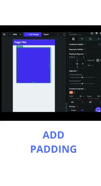 FLUTTERFLOW ADD PADDING CONTAINER #flutterflow #videotutorial #flutter #shorts - YouTube