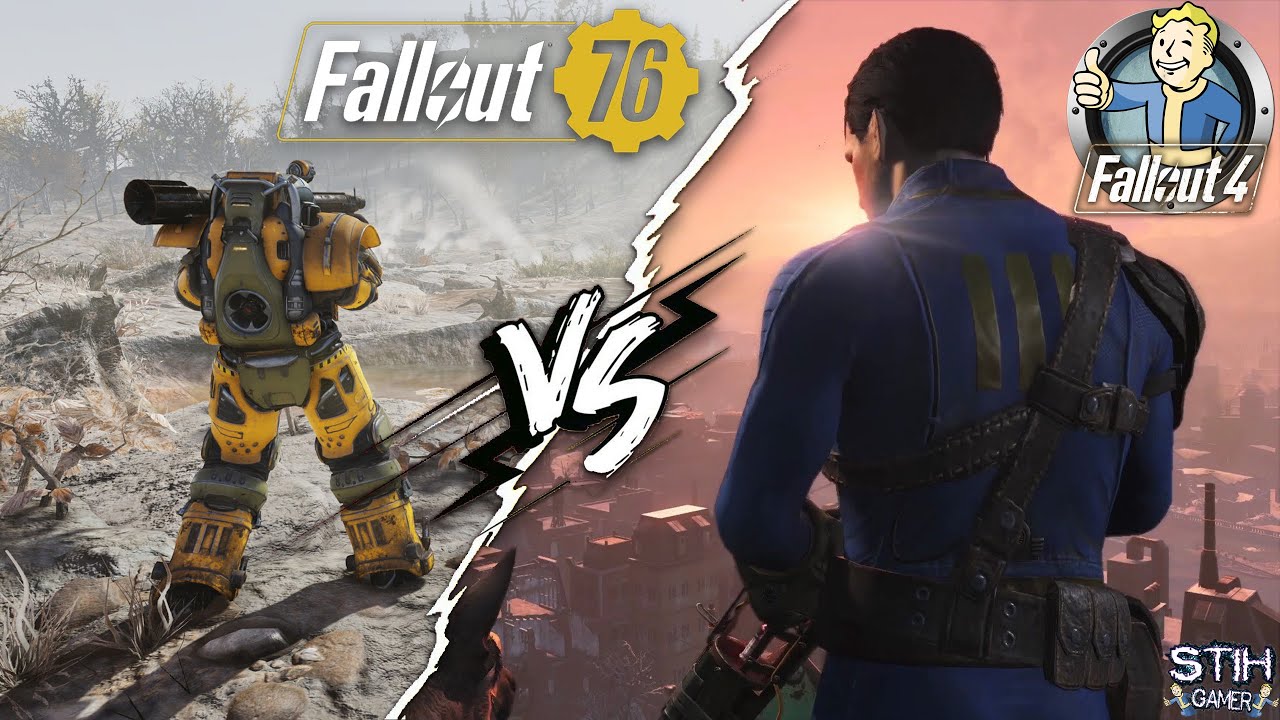Fallout 4 VS Fallout 76 Где Выше Урон и Сложнее игра? - YouTube