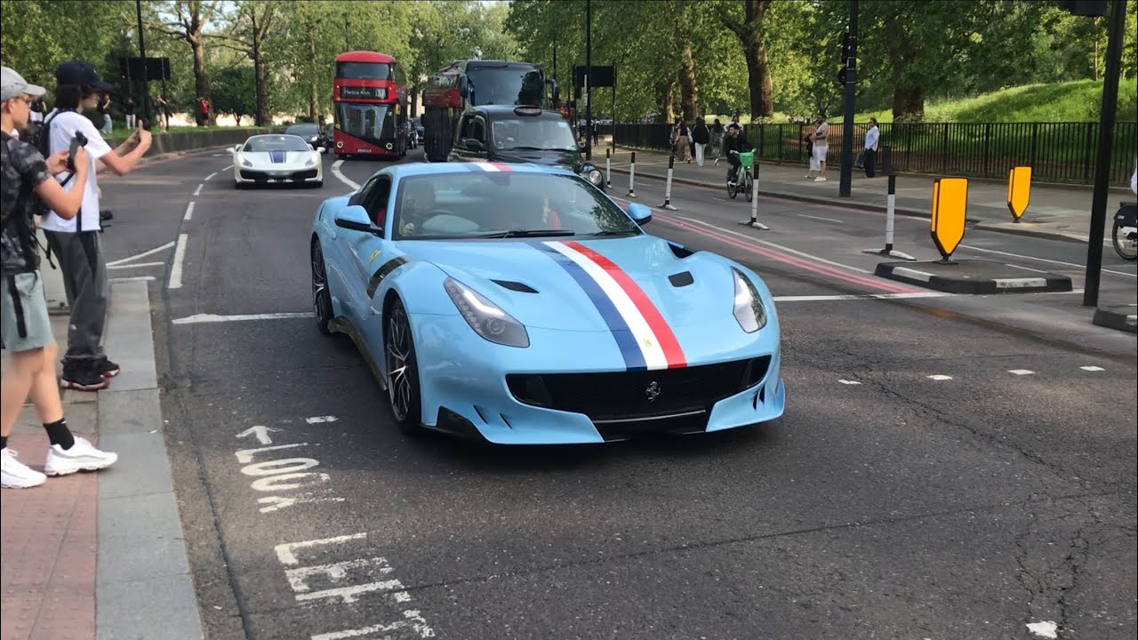 Ferrari F12 TDF & Ferrari 488 Pista Rev, Exhaust Sound & Acceleration ...