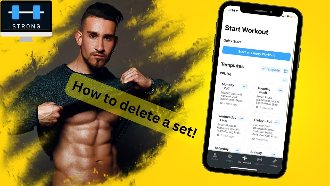 How to remove a set in the strong workout tracker app! (Works 2025 ...