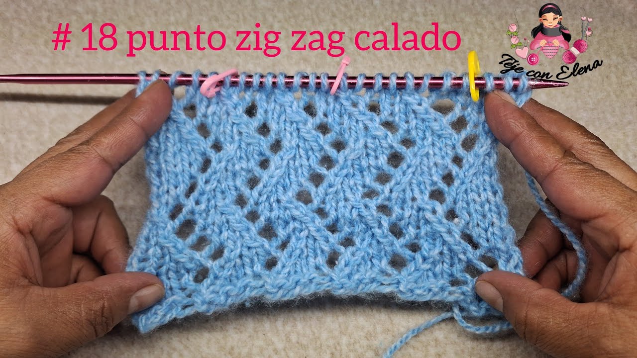 # 18 punto zig zag calado fácil - YouTube