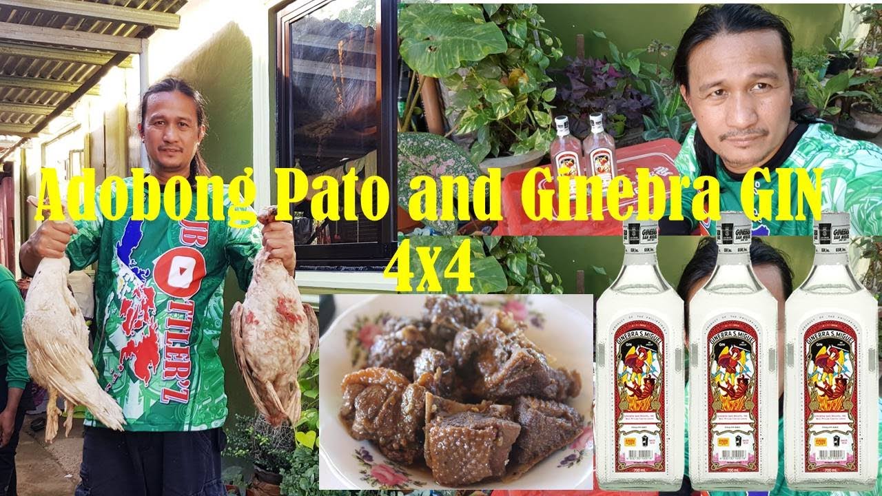 🇵🇭 Ginebra GIN 4X4 and Adobong Pato or White Duck Pulutan - YouTube