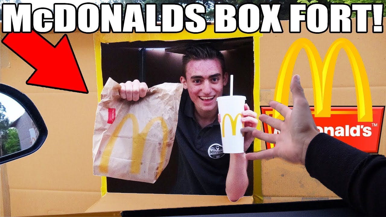 McDONALDS BOX FORT CHALLENGE!! 📦🍔 (FAST FOOD RESTURANT!) - YouTube