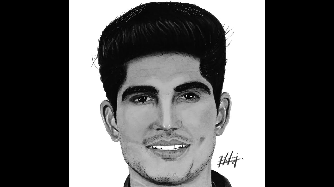 Shubman Gill sketch tutorial step by step - YouTube