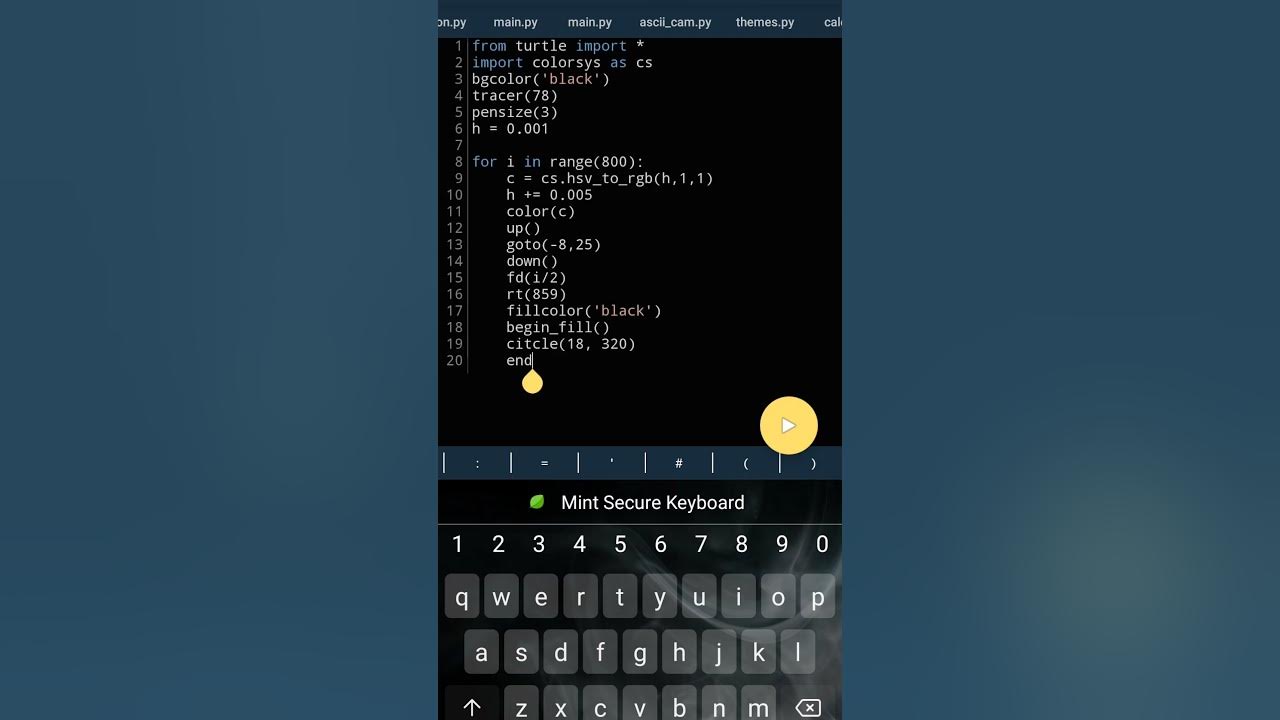 Python Turtle Graphic Design😀🐢 Coding Status 😍😜 Shorts Programming Turtle Python Coding