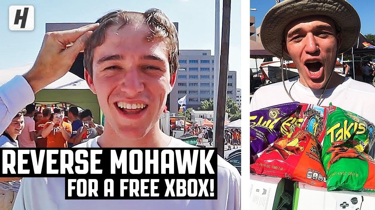 HE SHAVED HIS HEAD FOR A FREE XBOX!!! - YouTube