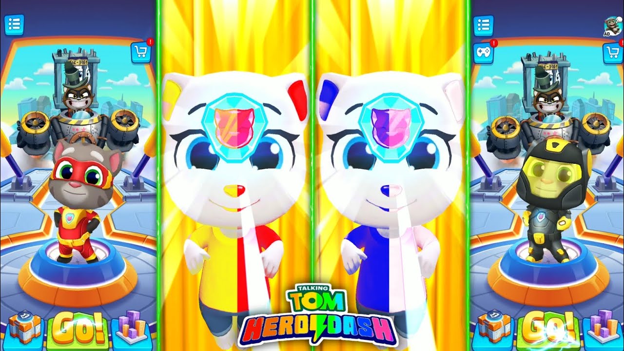 Talking Tom Hero Dash - Talking Tom, Black Jet Tom, - Saving The Hero ...