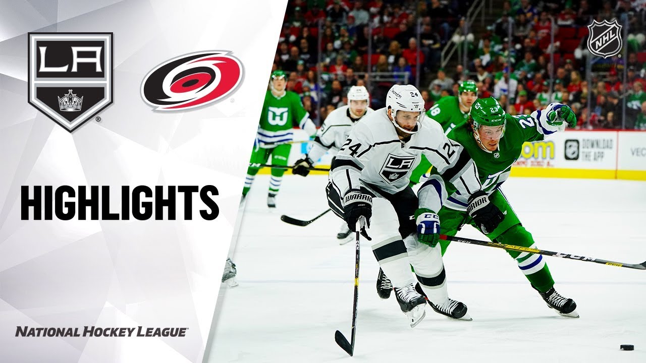 NHL Highlights | Kings @ Hurricanes 1/11/20 - YouTube