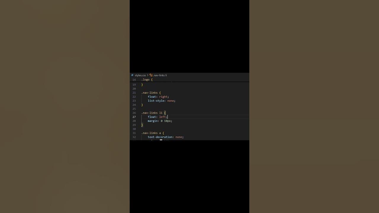 How To Create Navigation Menu with Float | Easy HTML & CSS Tutorial #codingforbeginners #shorts ...