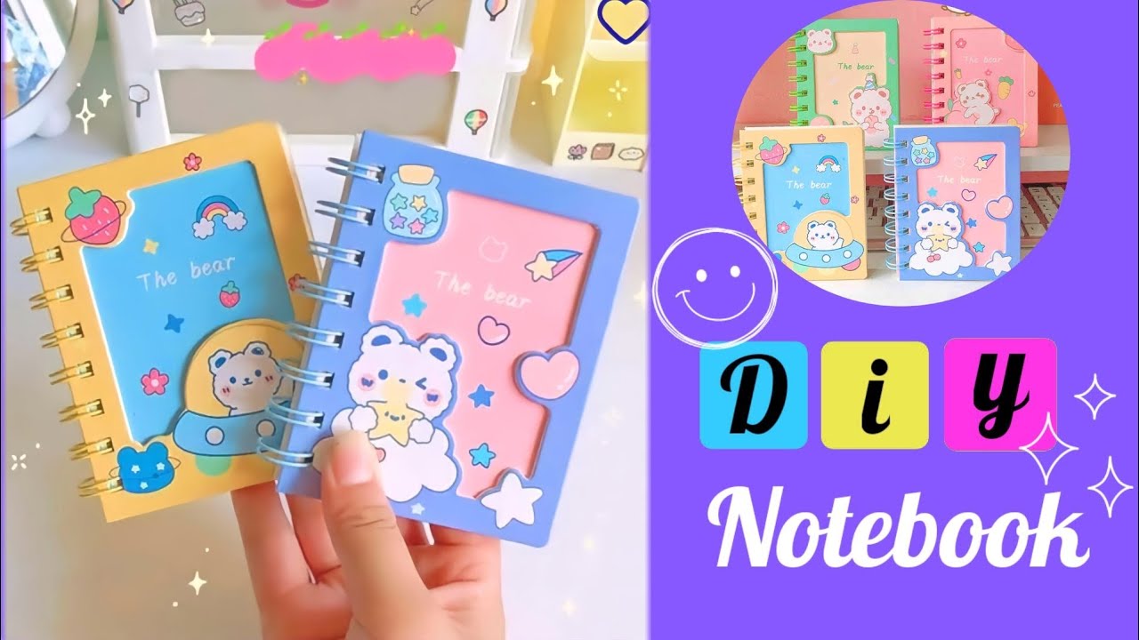 Kawaii mini notebook / easy craft ideas / how to make / paper craft ...