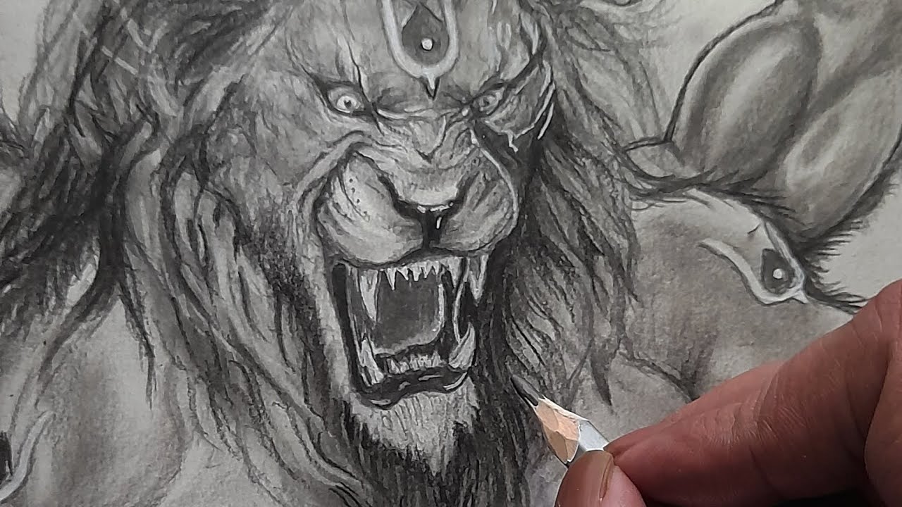 Drawing Narasimha Concept Art By Rebelkalakar - YouTube