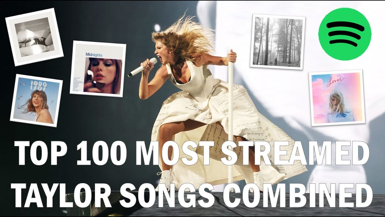 Top 100 Most Streamed Taylor Swift's Songs Combined On Spotify (All ...