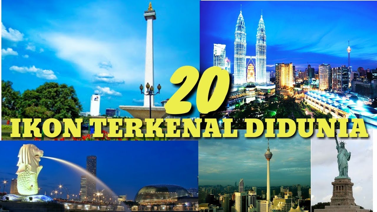 20 ikon terkenal negara negara didunia - YouTube