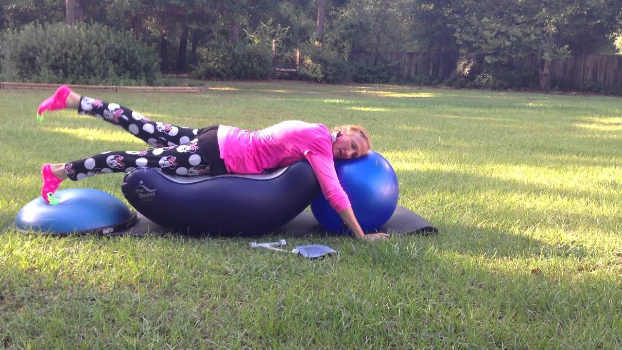 NitaB with Multi-use B exercise tools. Bosu, Ball, and Bean - YouTube