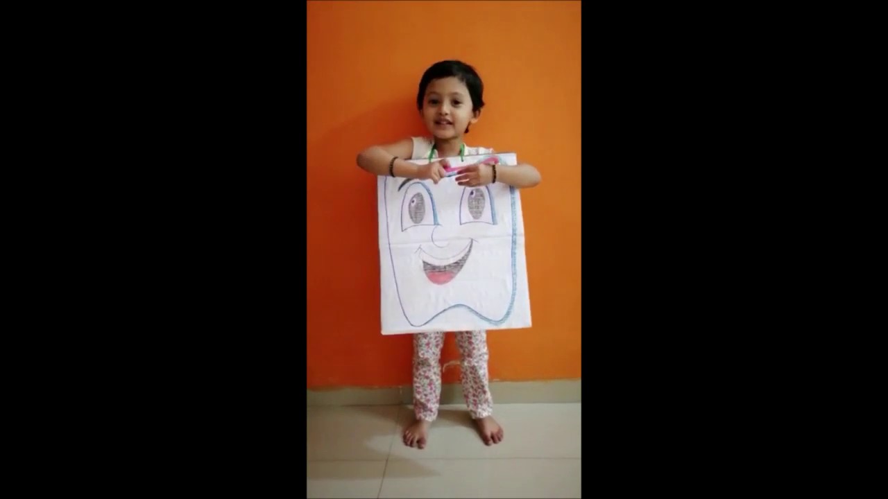 Teeth fancy dress awesome idea by Precious Kid - YouTube