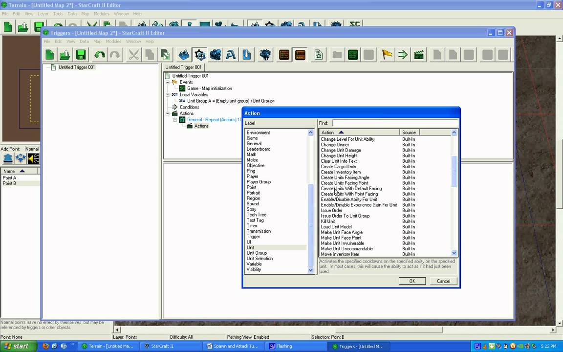 Using Starcraft 2 Editor to Spawn units and make them attack another set of units Tutorial - YouTube
