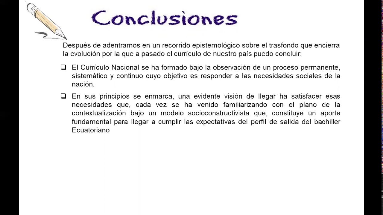 Conclusiones Del Currículo - YouTube