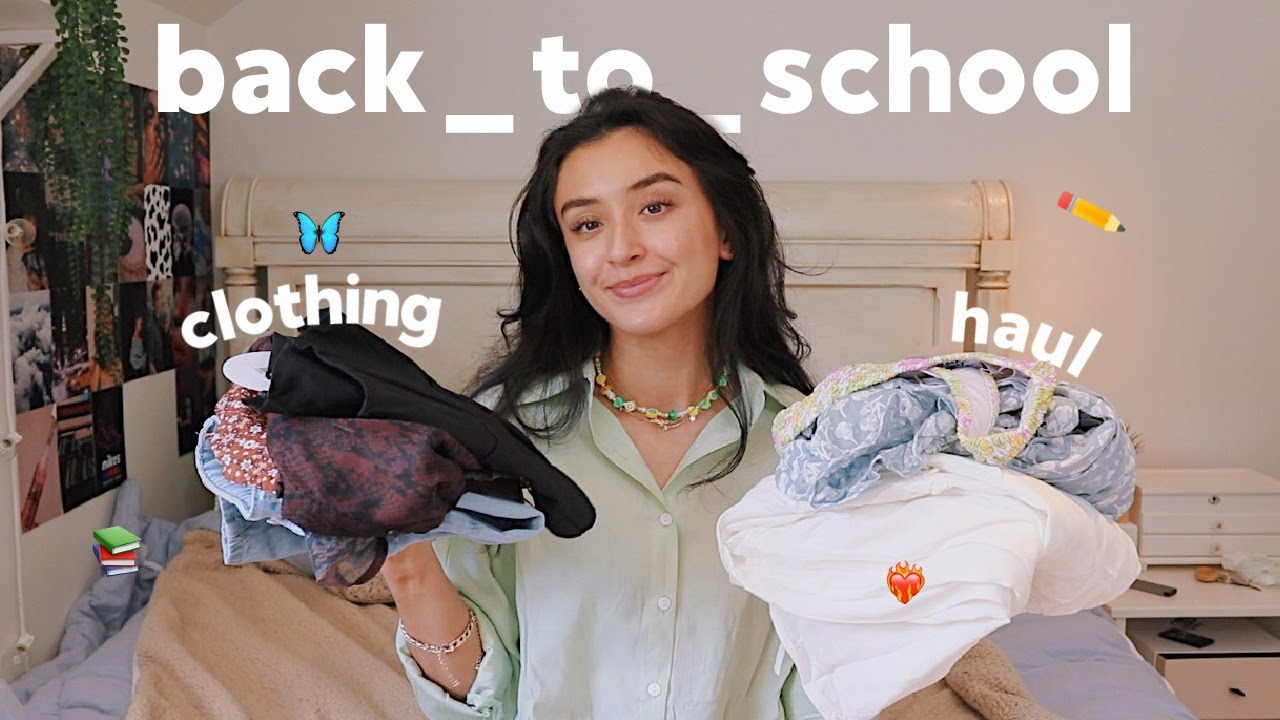 BACK TO SCHOOL TRY ON CLOTHING HAUL 2021! - YouTube
