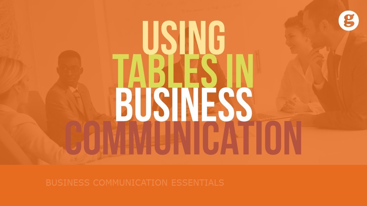 Using Tables in Business Communication - YouTube