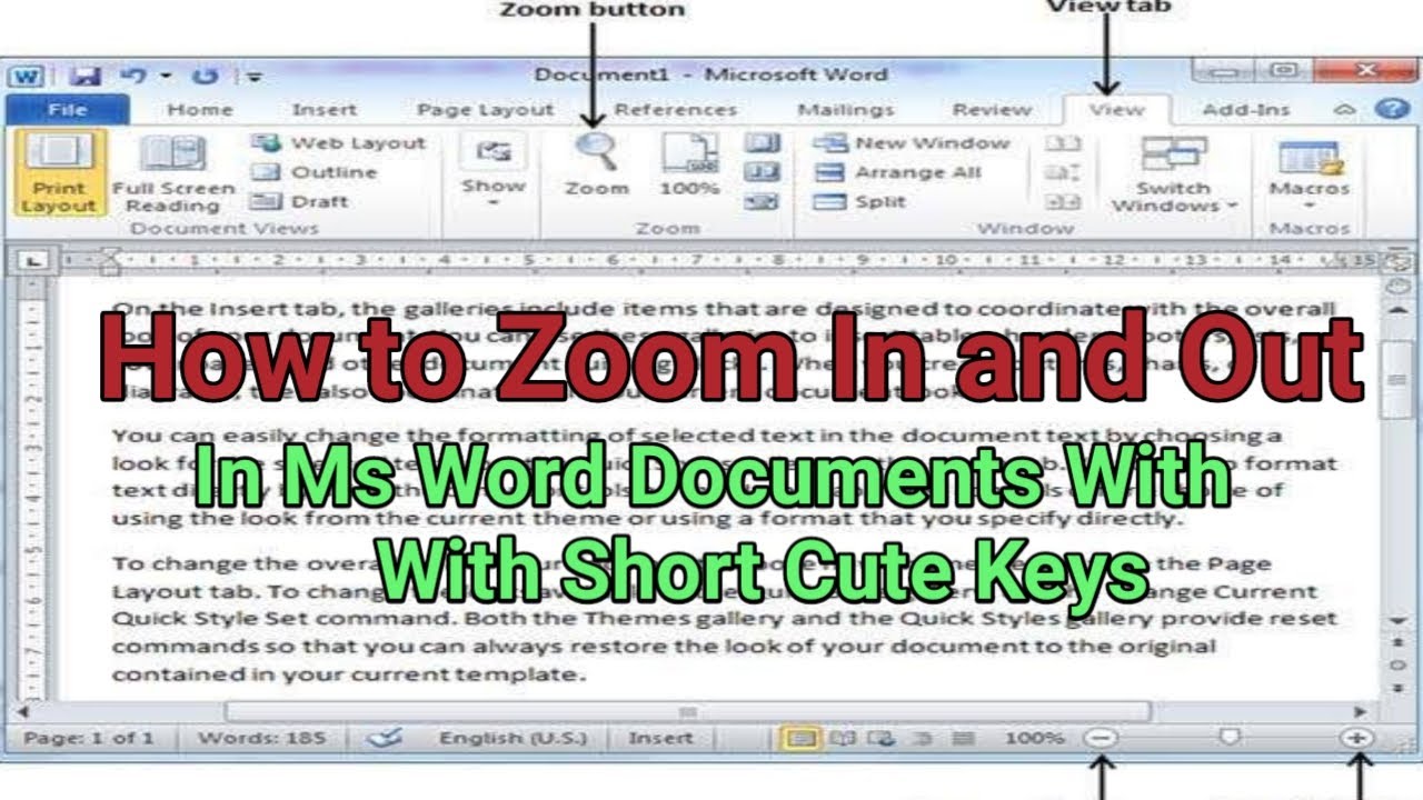 Zoom In and Out in MS Word | Discover the top methods to zoom in and ...