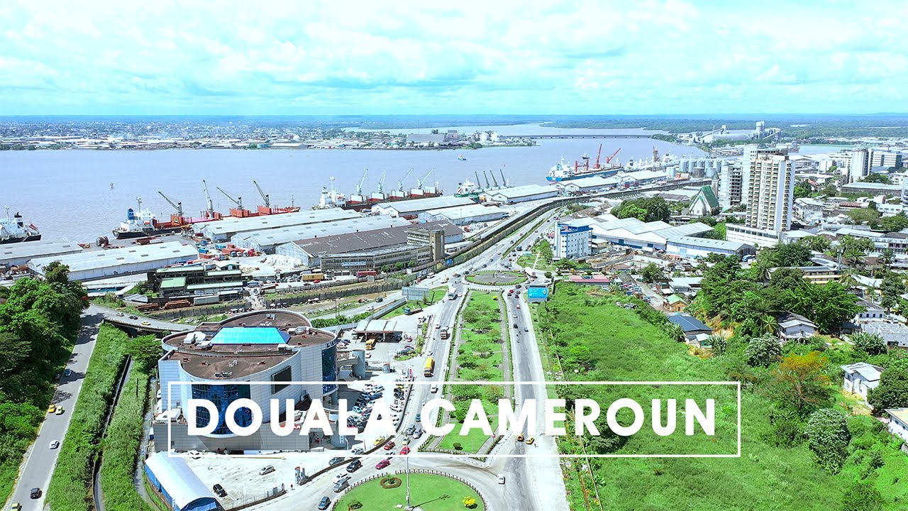 aerial view of Douala capital economic of cameroon 4K - YouTube