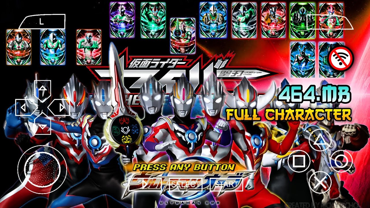 ULTRAMAN ORB SERIES PPSSPP Graphics HD Full Character Mod Kamen Rider ...