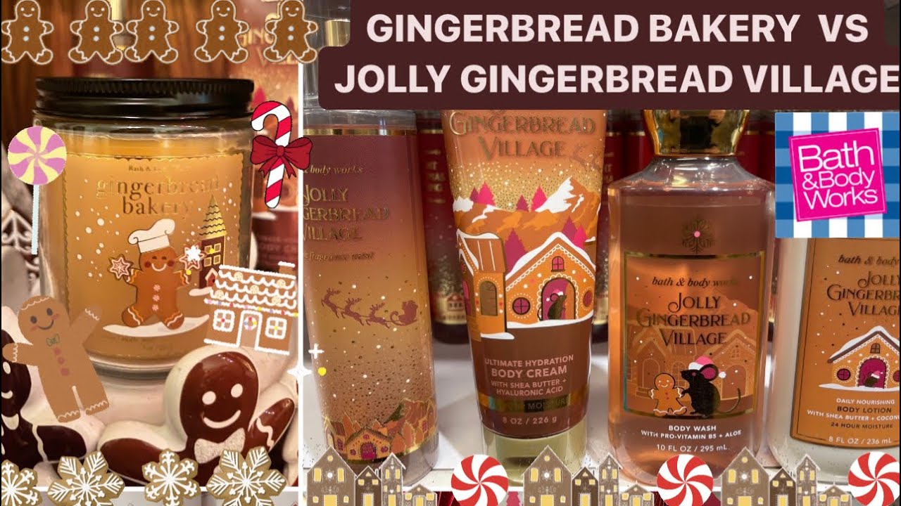 Jolly Gingerbread Village VS Gingerbread Bakery | Bath & Body Works ...