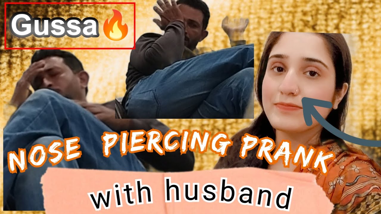 Nose piercing prank on husband 🔥 - YouTube