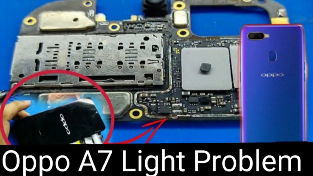 How to Repair Oppo A7 Display Lights/Oppo A7 ka Display Lights kesa ...