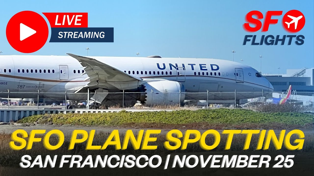🔴 LIVE San Francisco Airport ️ SFO Plane Spotting 📻 ATC Stream - YouTube