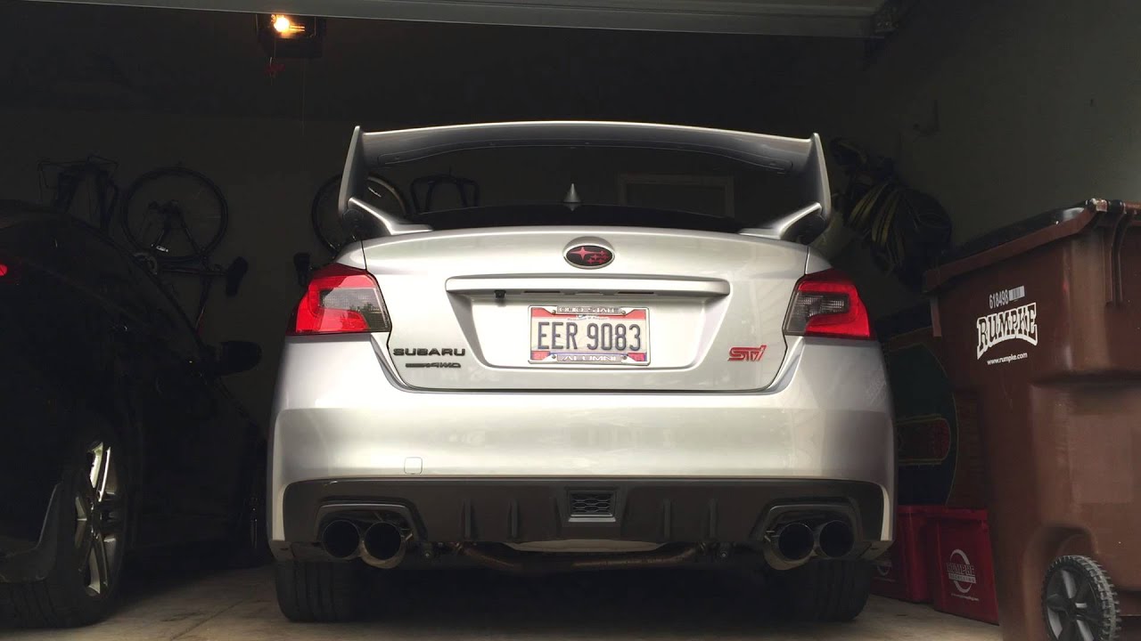 2015 WRX STI nameless exhaust and invidia catless downpipe - YouTube